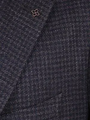 Tagliatore Single-breasted Check Blazer In Wool And Silk With Patch Pockets - Brown