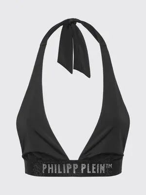 Philipp Plein Embellished Logo Halter Top