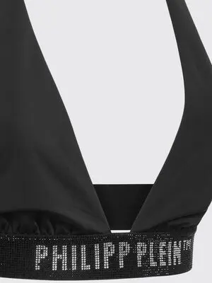 Philipp Plein Embellished Logo Halter Top