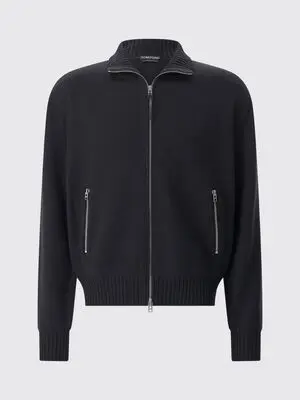 TOM FORD High-neck Full-zip Jumper In 100% Virgin Wool With Pockets