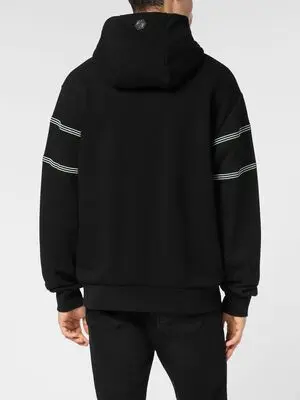 Philipp Plein Relaxed Fit Cotton Hoodie With Embroidered Logo