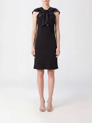 Alberta Ferretti Bow Neck Dress - Black