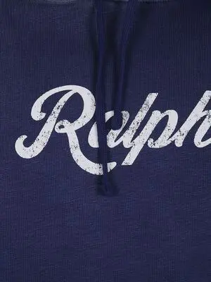 Polo Ralph Lauren Cotton Drawstring Hoodie With Kangaroo Pocket And Logo - Blue