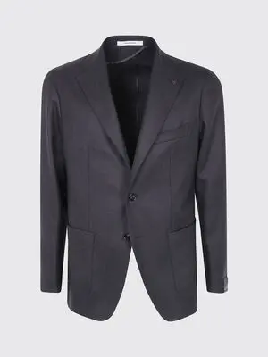 Tagliatore Single-breasted Blazer In Cupro And Viscose Blend With Patch Pockets - Brown