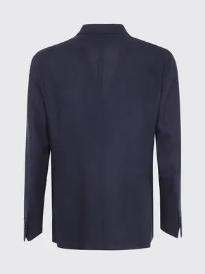 Tagliatore Double-breasted Blazer In Virgin Wool And Cashmere With Patch Pockets
