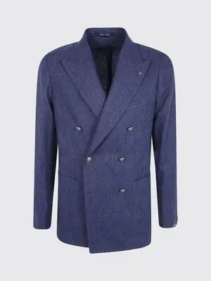 Tagliatore Double-breasted Blazer In Wool And Cashmere With Peak Lapels