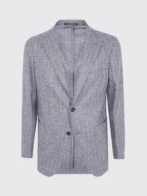 Tagliatore Single-breasted Blazer In Virgin Wool Blend With Patch Pockets
