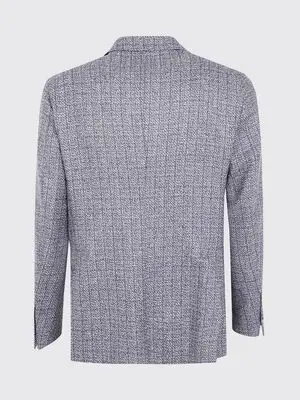 Tagliatore Single-breasted Blazer In Virgin Wool Blend With Patch Pockets