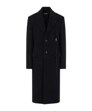ANN DEMEULEMEESTER Aldina Strap-detailed Long Coat - Black