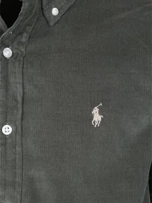 Polo Ralph Lauren Corduroy Shirt With Button-down Collar And Logo