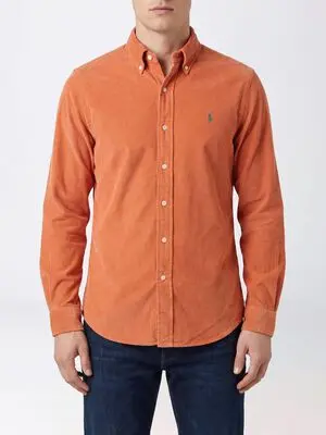 Polo Ralph Lauren Corduroy Shirt With Button-down Collar And Logo - Yellow