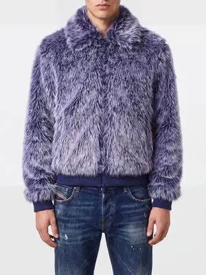 DIESEL® Faux Fur Bomber Jacket - Grey