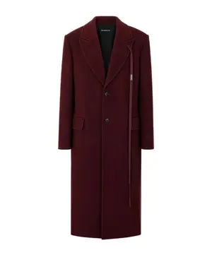 ANN DEMEULEMEESTER Aldina Strap-detailed Long Coat - Red