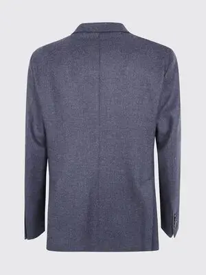 Tagliatore Single-breasted Blazer In Virgin Wool And Cashmere With Patch Pockets