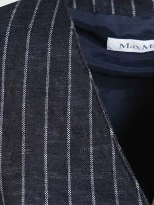 Max Mara Tailored Pinstriped Vest - Blue