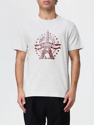 Kenzo Crewneck Cotton T-shirt With Contrasting Graphic Logo Print On The Front Grey