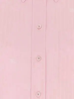 Burberry Striped Shirt With Logo Detail