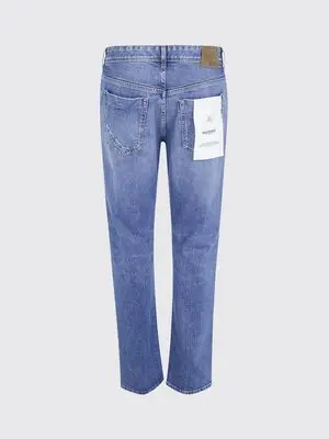 Incotex Five-pocket Straight Jeans In Stretch Cotton Denim With Mid-rise