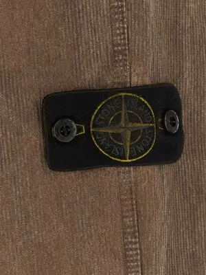 Stone Island Slim Fit Corduroy Chino Trousers With Compass Logo Patch