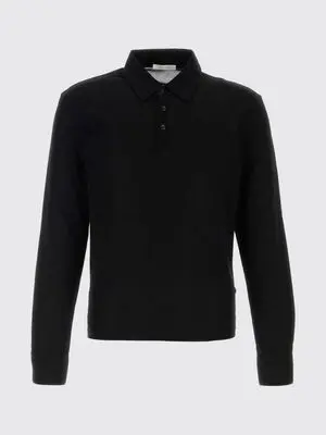 THE ROW Long-sleeved Knit Polo Shirt In Wool And Silk With Classic Collar