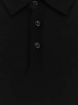 THE ROW Long-sleeved Knit Polo Shirt In Wool And Silk With Classic Collar