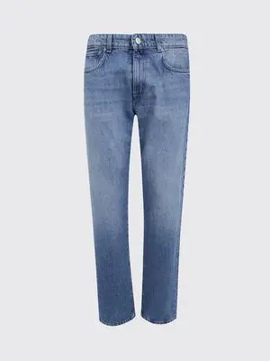 Incotex Five-pocket Straight Jeans In Pure Cotton Denim With A Mid-rise