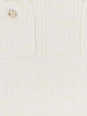 SELF-PORTRAIT Textured Button Detailed Dress
