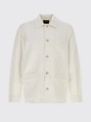 BOSS Linen And Lyocell Blend Overshirt With Patch Pockets