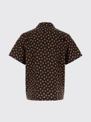 JW Anderson Fruit Print Short-sleeved Cotton Bowling Shirt - Black