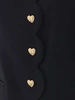 TWINSET Tailored Jacket With Embellished Heart Buttons