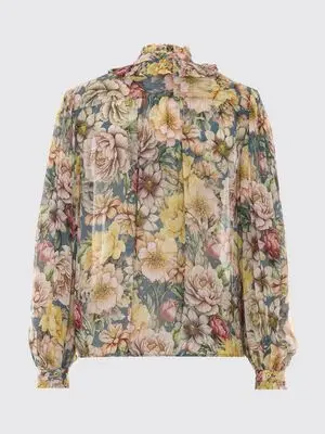 TWINSET Floral Print Blouse With Tie Neck