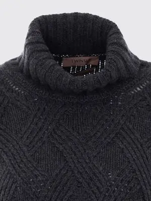 TWINSET Ribbed Knit Turtleneck Sweater