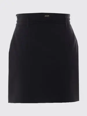 TWINSET High-waisted Pencil Mini Skirt With Belt And Side Zip - Black