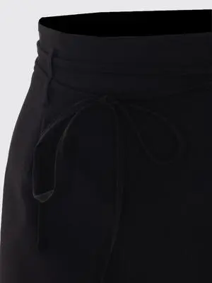 TWINSET High-waisted Pencil Mini Skirt With Belt And Side Zip - Black