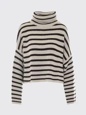 LISA YANG Striped Turtleneck Sweater - White