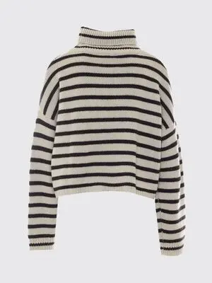 LISA YANG Striped Turtleneck Sweater - White
