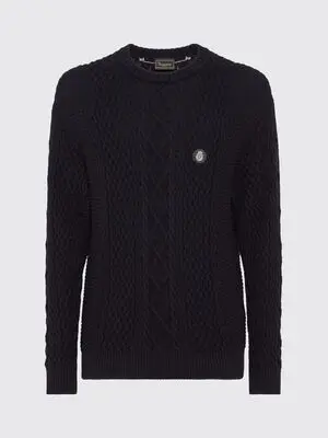 BILLIONAIRE Cable Knit Crewneck Sweater