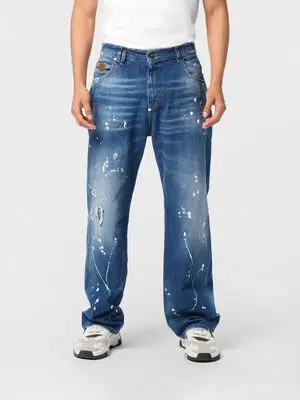 Philipp Plein Distressed Paint Splatter Jeans