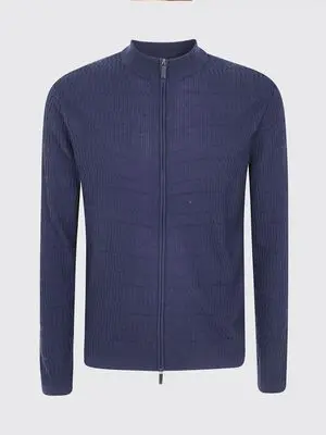 Emporio Armani Zip-up Sweater - Blue