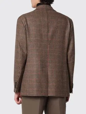 Tagliatore Single-breasted Tartan Blazer In Virgin Wool And Cashmere