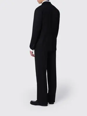 Tagliatore Double-breasted Ceremony Suit In Stretch Virgin Wool