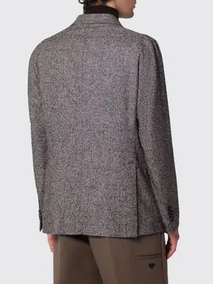 Tagliatore Double-breasted Blazer In A Wool And Silk Blend With Peak Lapels