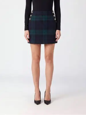 Liu Jo Plaid Mini Skirt With Button Detailing
