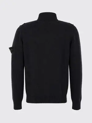 Stone Island Ribbed Knit Cardigan - Black