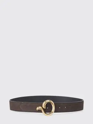 Etro Adjustable Suede Calfskin Leather Belt With Metal Buckle