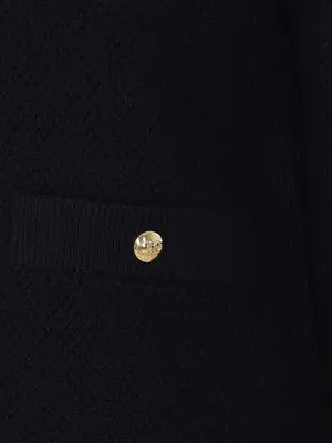 Liu Jo Textured Knit Jacket With Button Detail