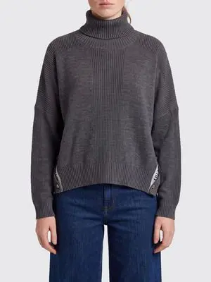 Liu Jo Turtleneck Sweater With Button Detail - Grey