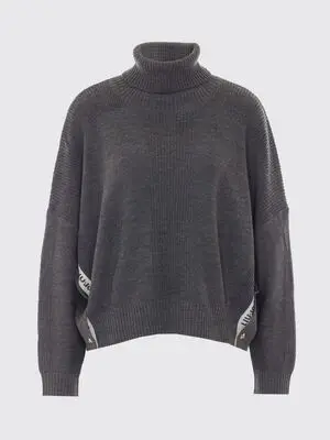 Liu Jo Turtleneck Sweater With Button Detail - Grey