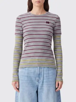 GANNI Striped Long Sleeve Pullover