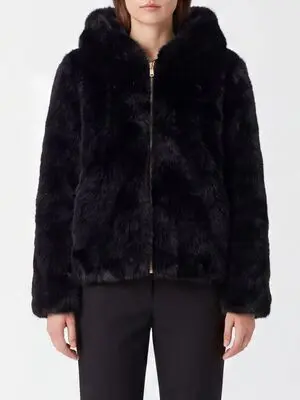 Moose Knuckles Fur Zip-up Jacket - Black